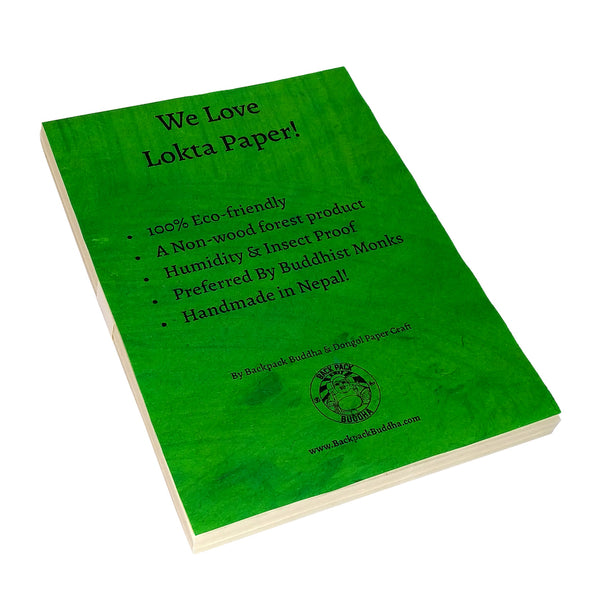 100 Sheets A4 Sustainable Lokta Printer Paper - Backpack Buddha